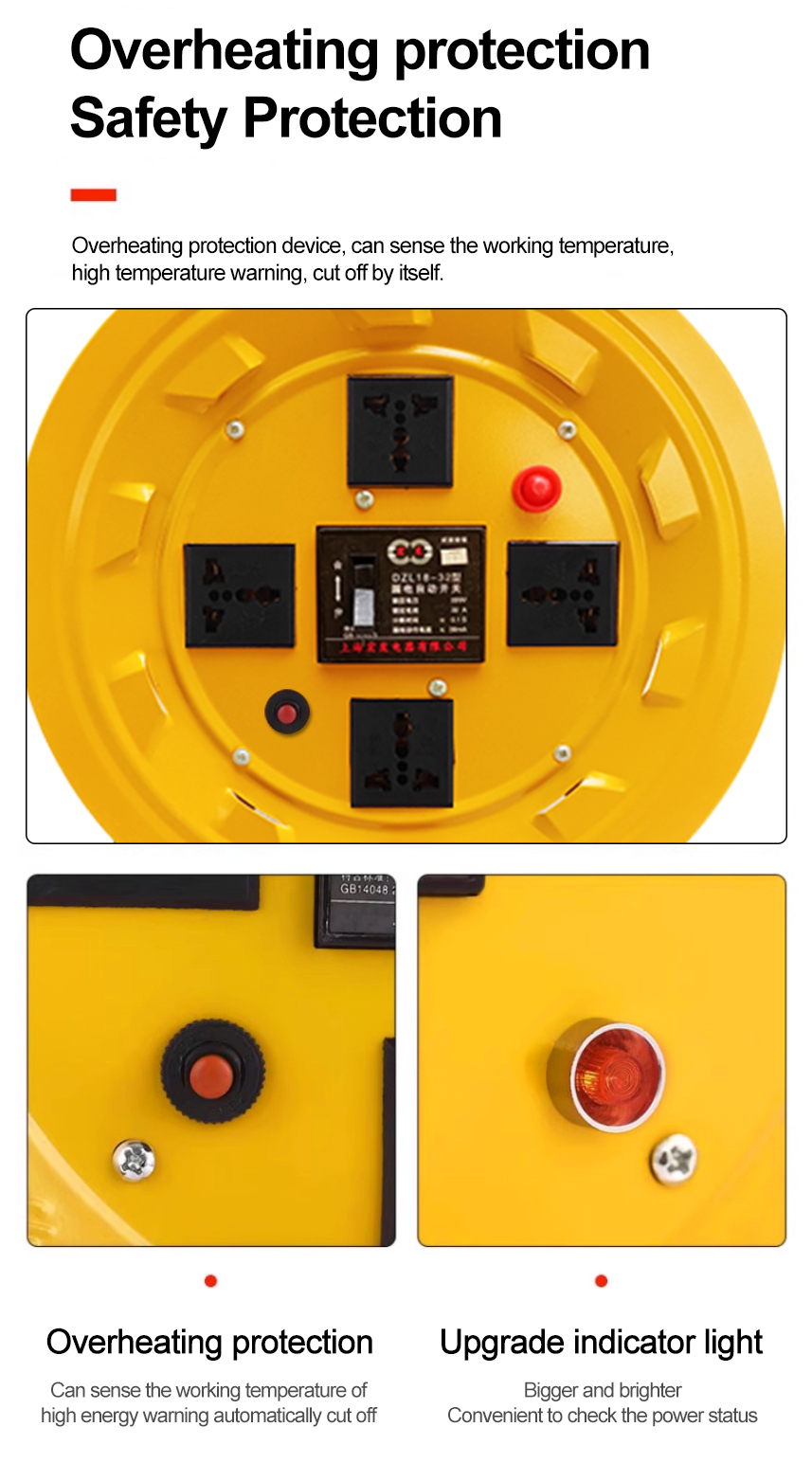 Extension Wheel Cable Reel Universal Outlet Socket 15M | 30M | 50M With ...