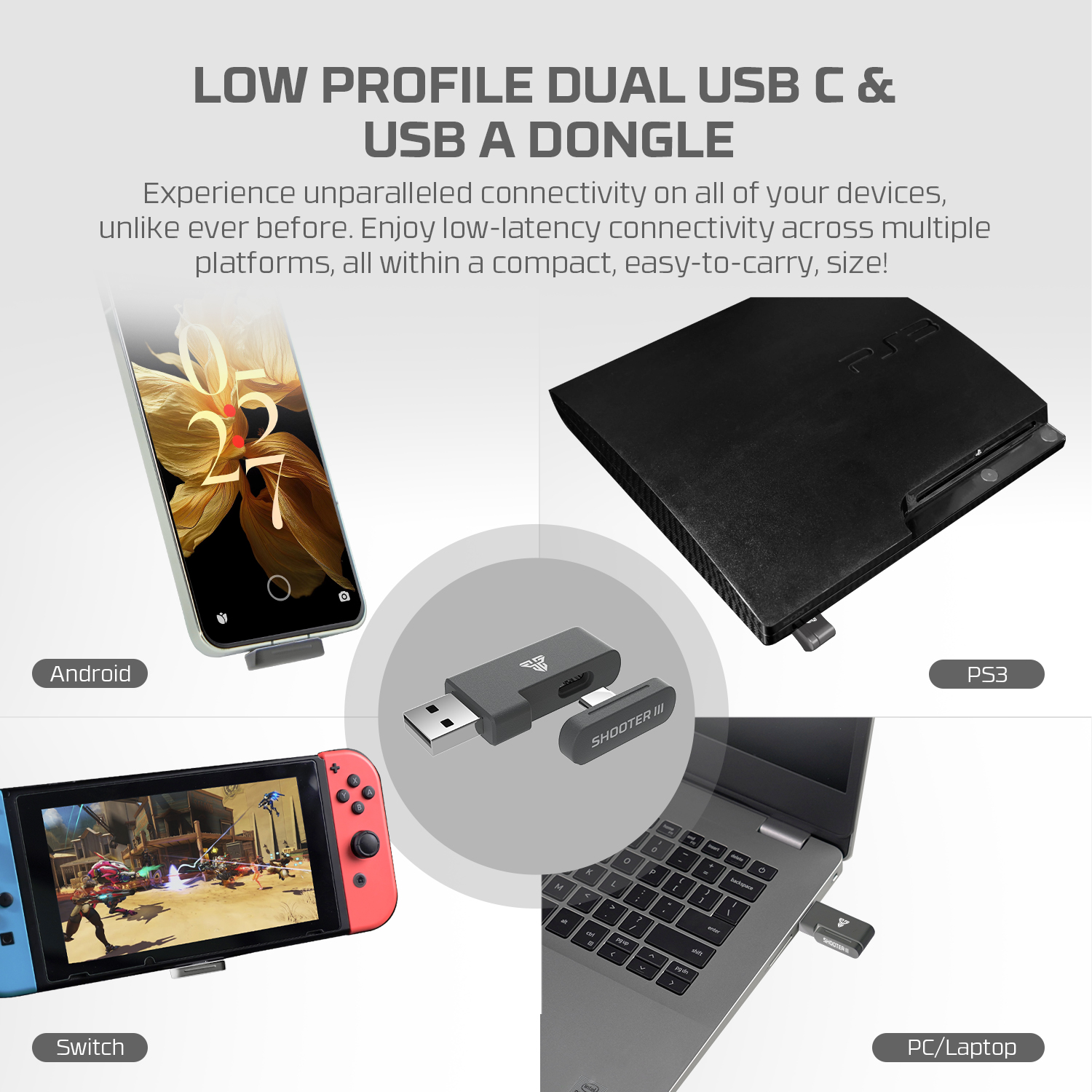 Fantech WGP13S Super Maxfit Shooter III Multi-Platform Gamepad Wireless ...