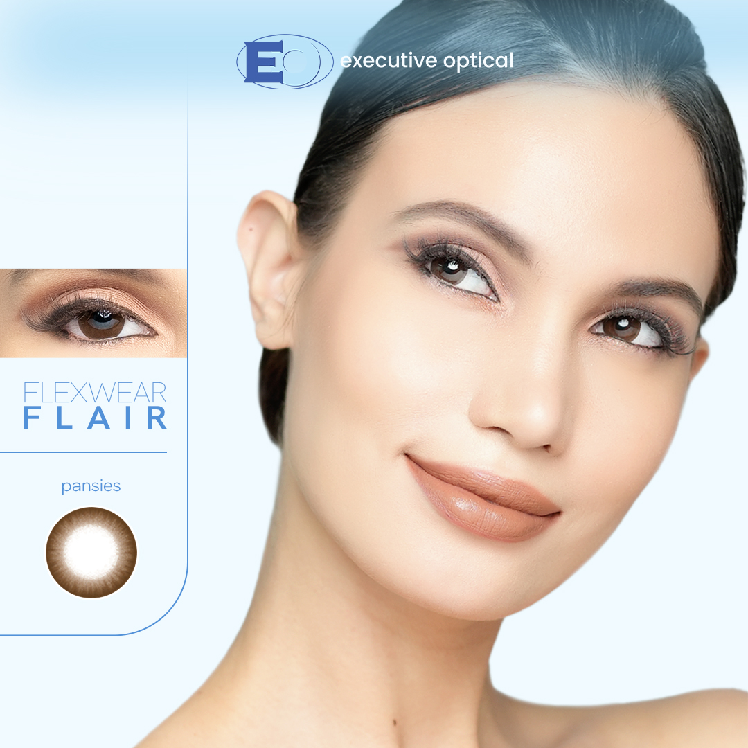 EO Flexwear Flair Pansies | Graded Brown Contact Lenses (1 month ...