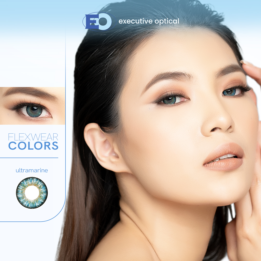 EO Flexwear Colors Ultramarine | Graded Blue Contact Lenses (3 months ...