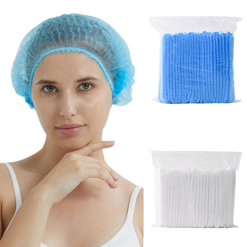 100Pcs Shower Cap Disposable Head Cap Medical Non Woven Cap Surgical ...