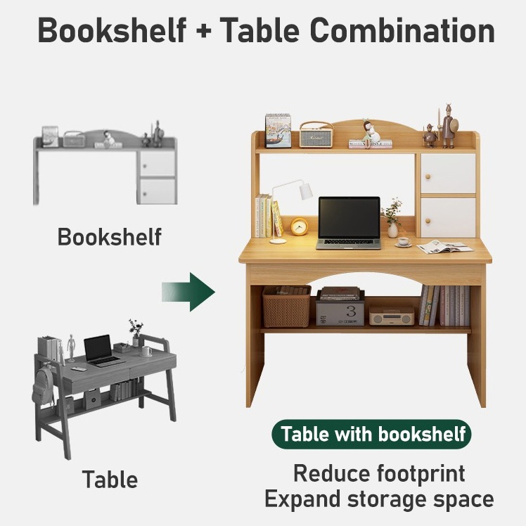 Study Table With Drawer Computer desk desktop home desk bookcase ...