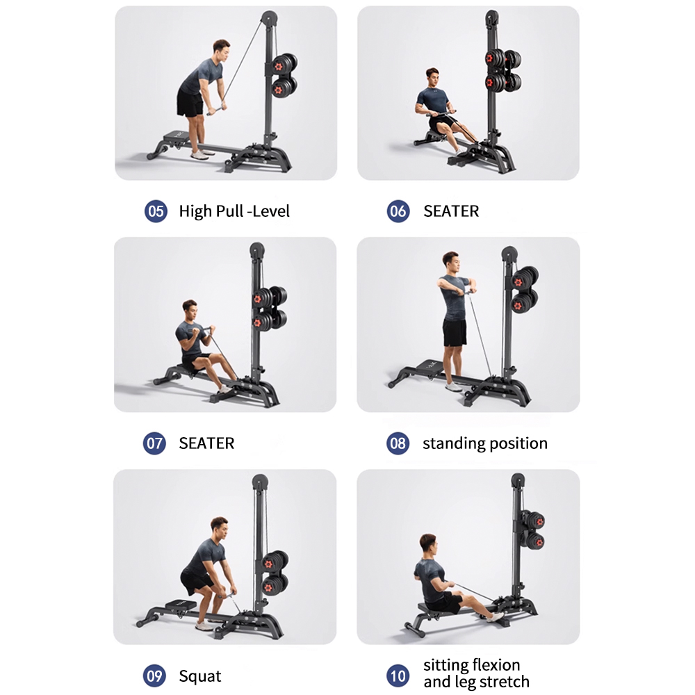 Rowing machine Multifunctional Foldable Rowing Machine High Pull Down 2 ...