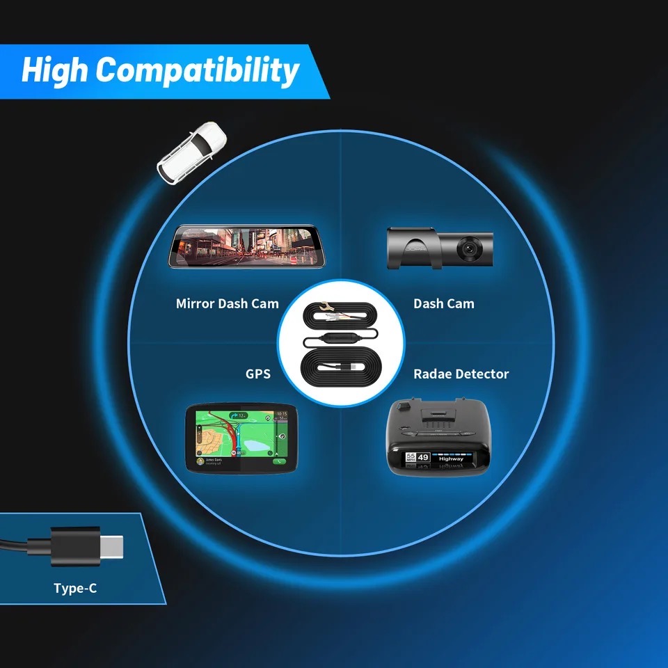 DDPAI Hardwire Kit Fuse Global Version Enabling 24 Hours Parking ...