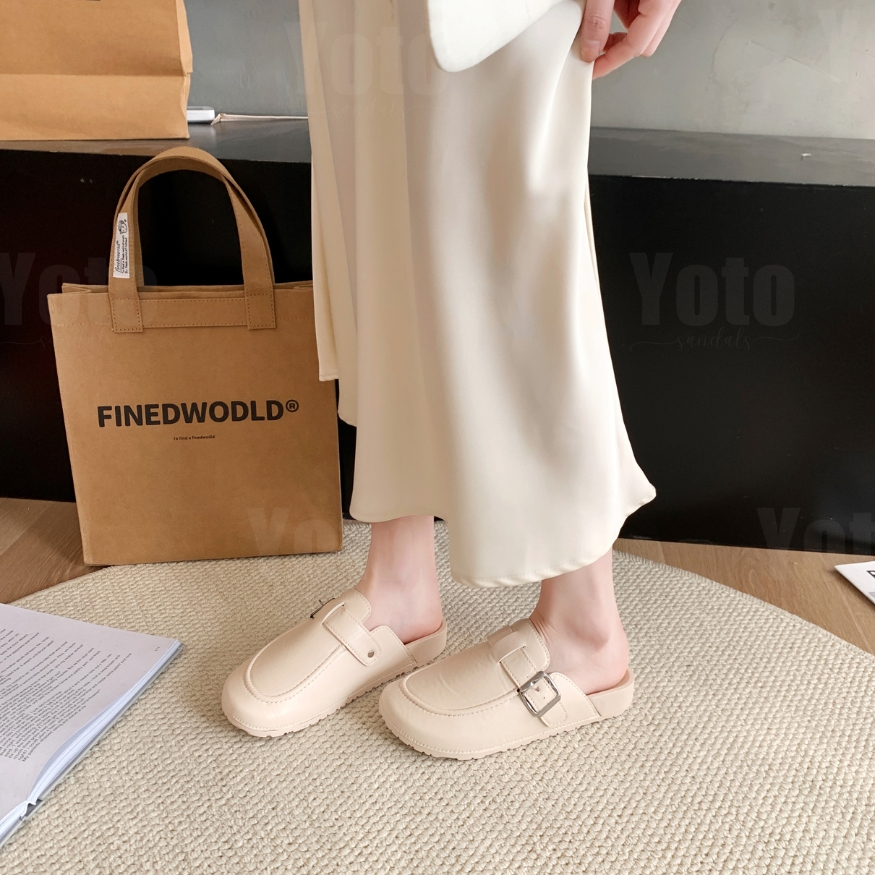 YOTO Women Slippers Casual Slip On Loafer Classy Fashion Half Shoes ...