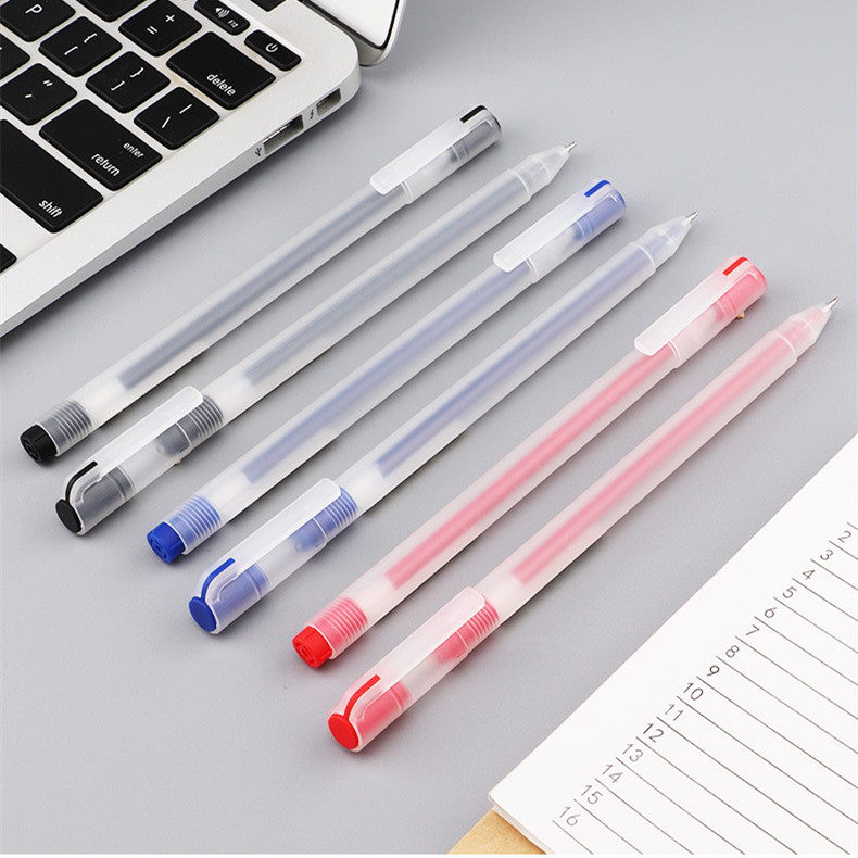 200 pcs muji style ballpen set Gel Pens Black Ball Pen with Refills 0 ...