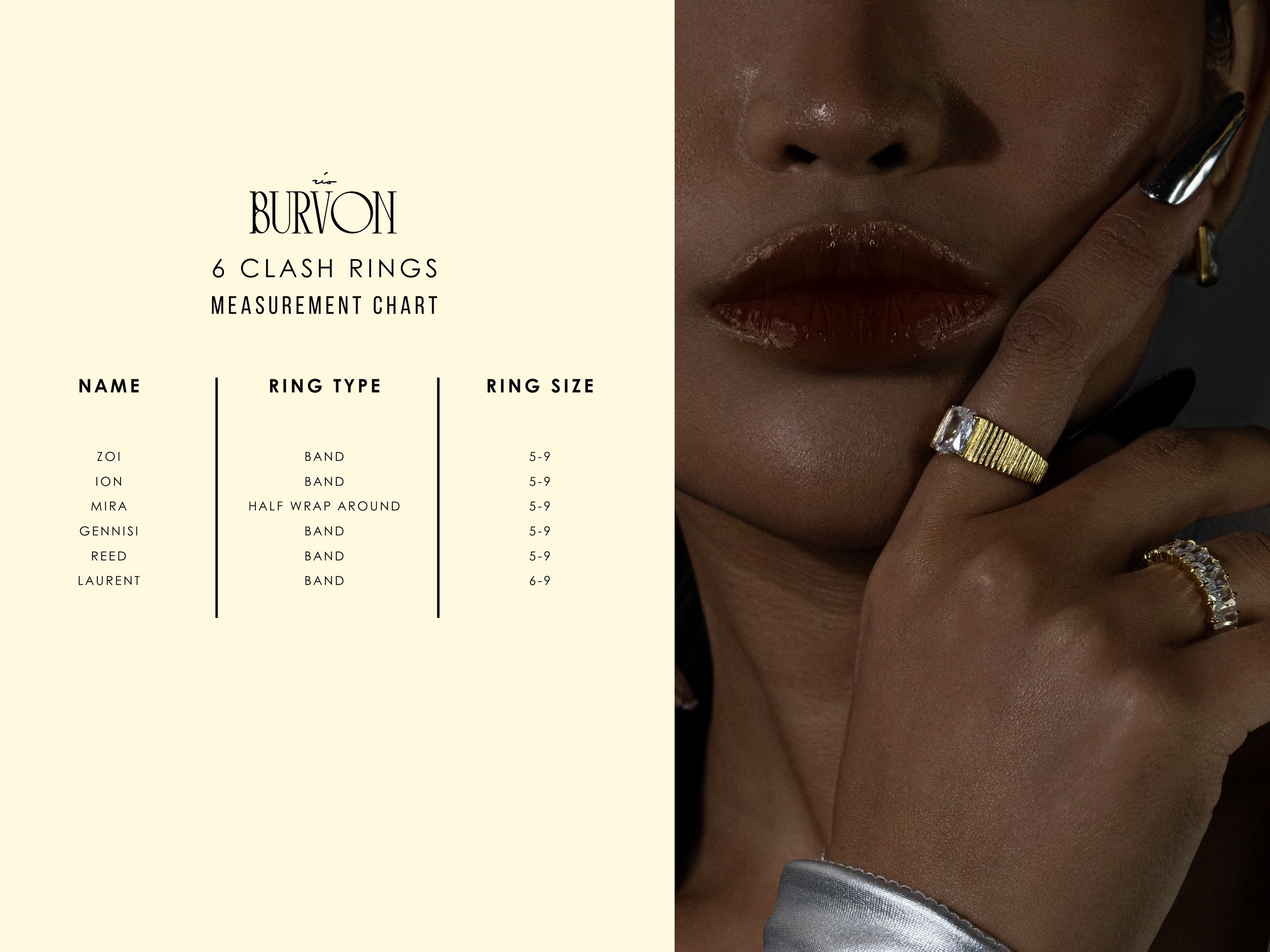 Burvon Clash Collection Rings (Matching Elegant Jewelry) | Shopee ...