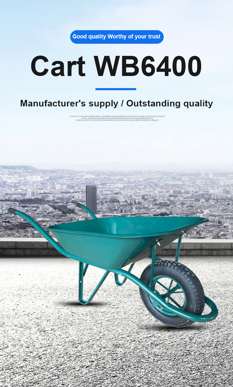 Heavy duty wheelbarrow, suitable for gardening, construction, etc., 14 ...
