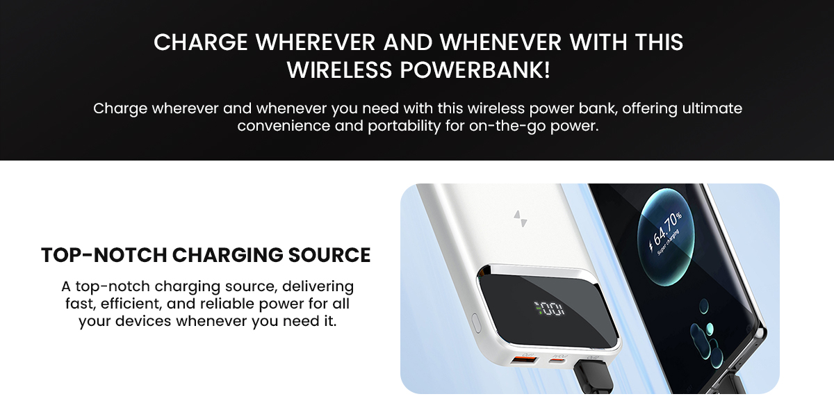 TYLEX XP29 10000mAh Wireless Powerbank 22.5w Fast Charging PD+QC3.0 ...