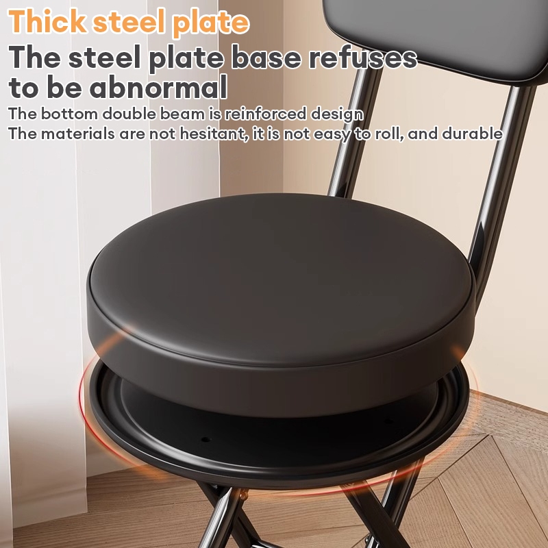 Soft！Folding Chair Small Dining Tables Backrests Stools Household ...