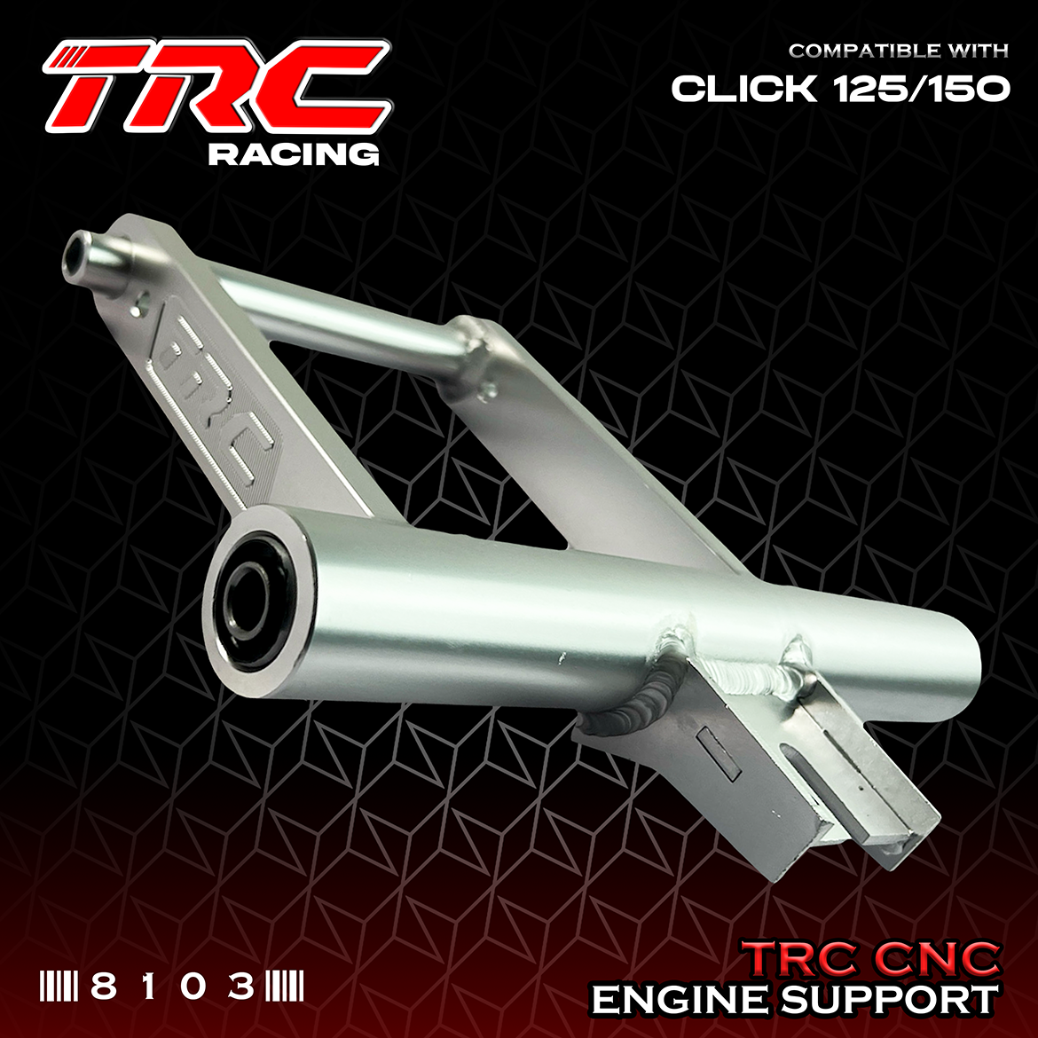 TRC RACING CNC ENGINE SUPPORT PLUS 2.5 for CLICK 125/150 8103 | Shopee ...
