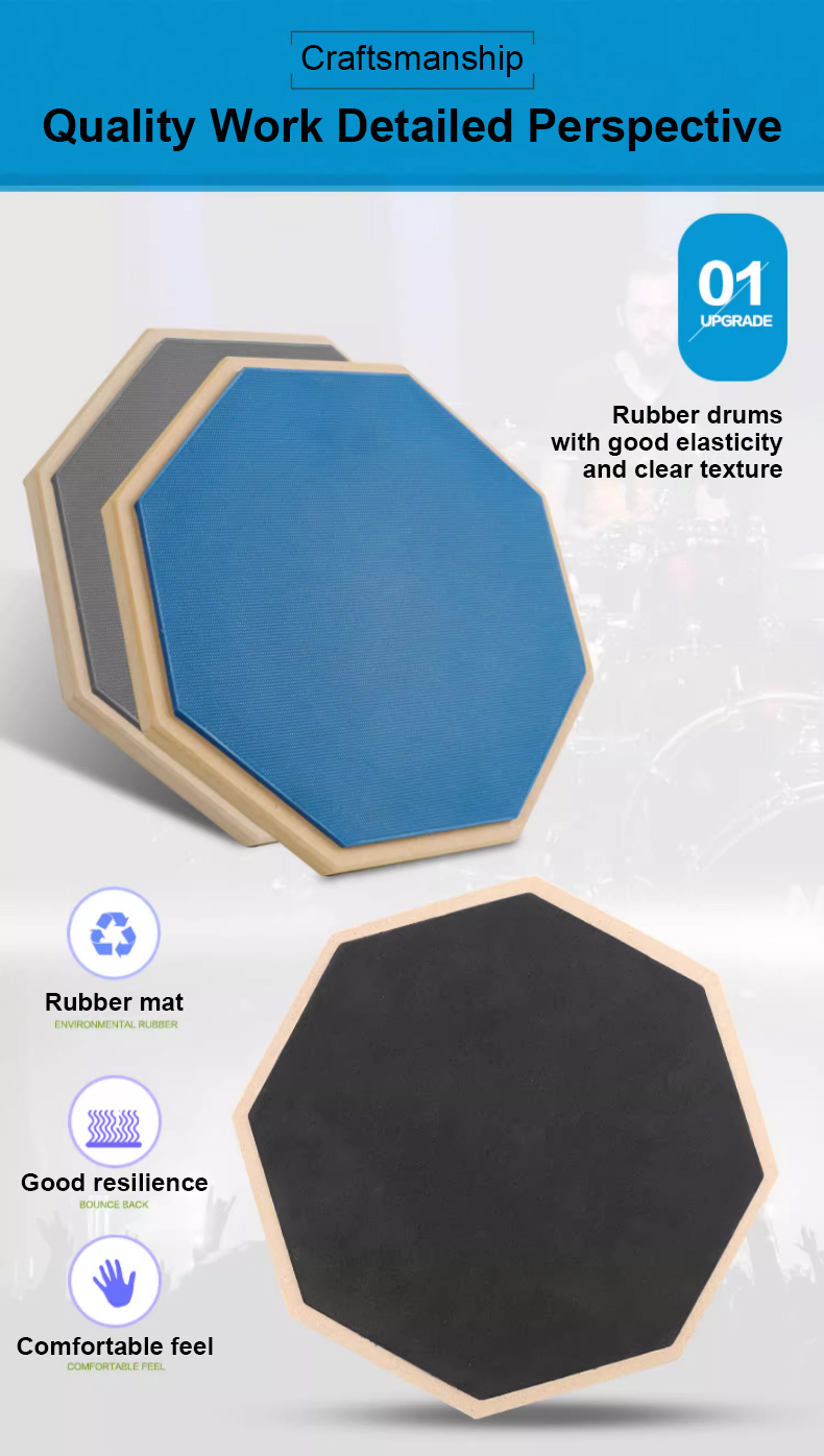 BANSID Practice Drum Pad Set Jazz Drum Dumb Drum Kit Silent Drum ...