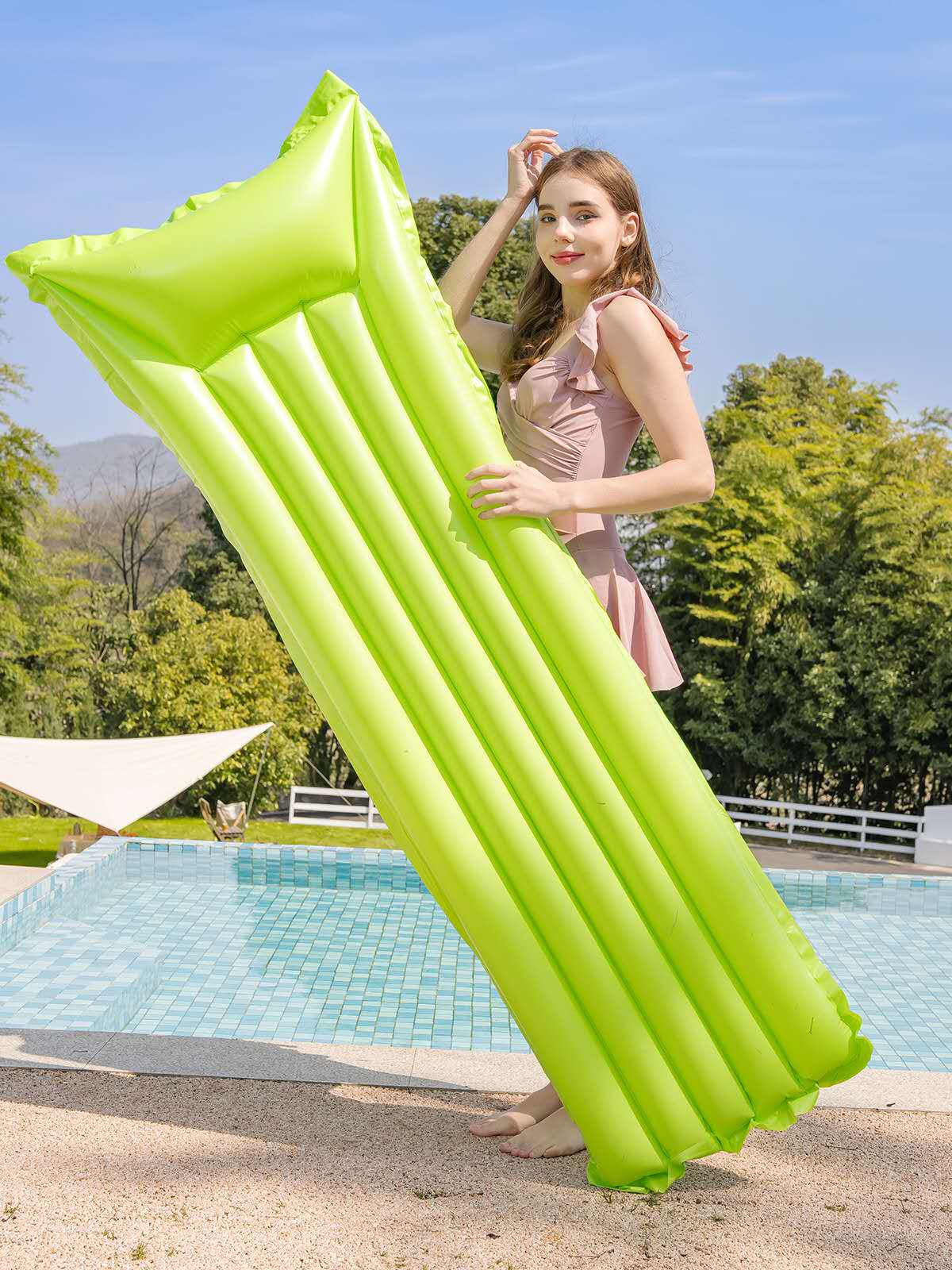 Bestway Adult inflatable floating drainage recliner PVC floating bed ...