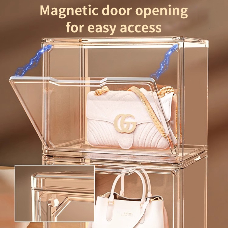 MEYOU Transparent Acrylic Bag Organizer Storage Stackable Display Stand ...