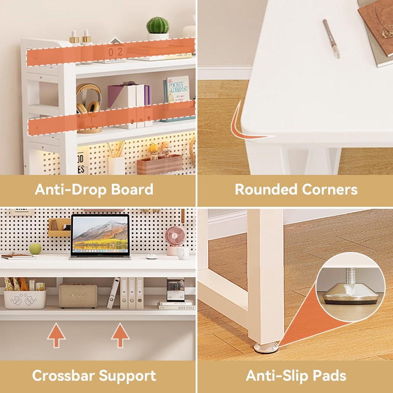 Study Table With Bookshelf Desk Table Office Table Double Layer Write ...