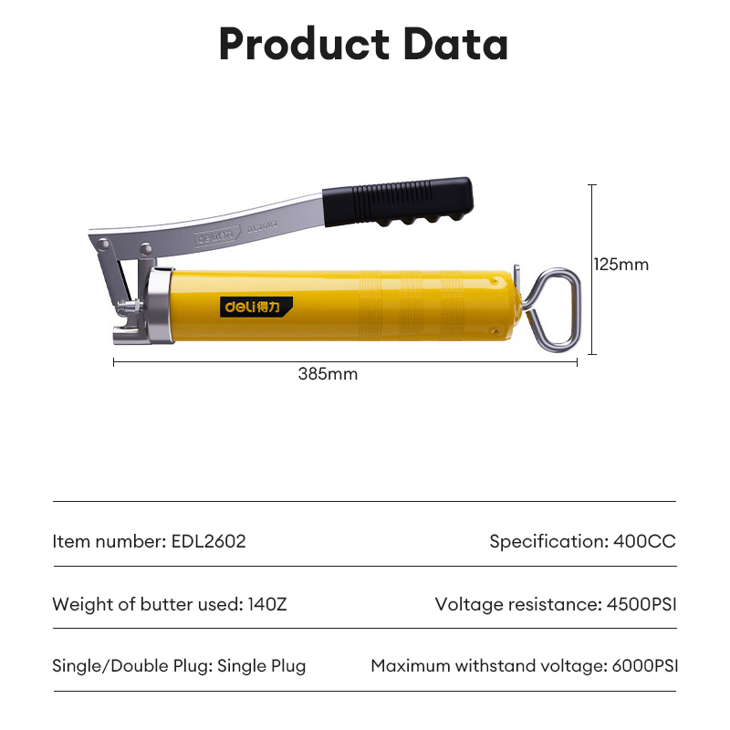 Deli Tool 400cc Grease Gun Heavy Duty | Shopee Philippines