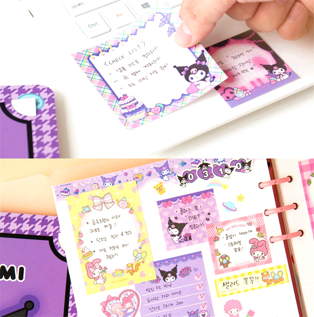 Convenience Book set Cute Sticky Note Book set Paste Notepad Sanrio ...