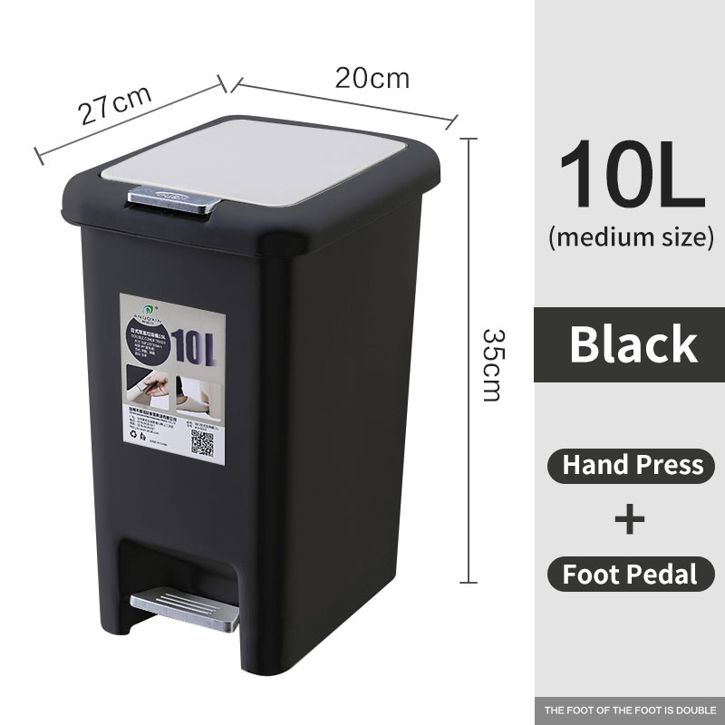 CHIT Pressed Trash Can with Pedal Trash Bin with Cover Garbage Can for ...