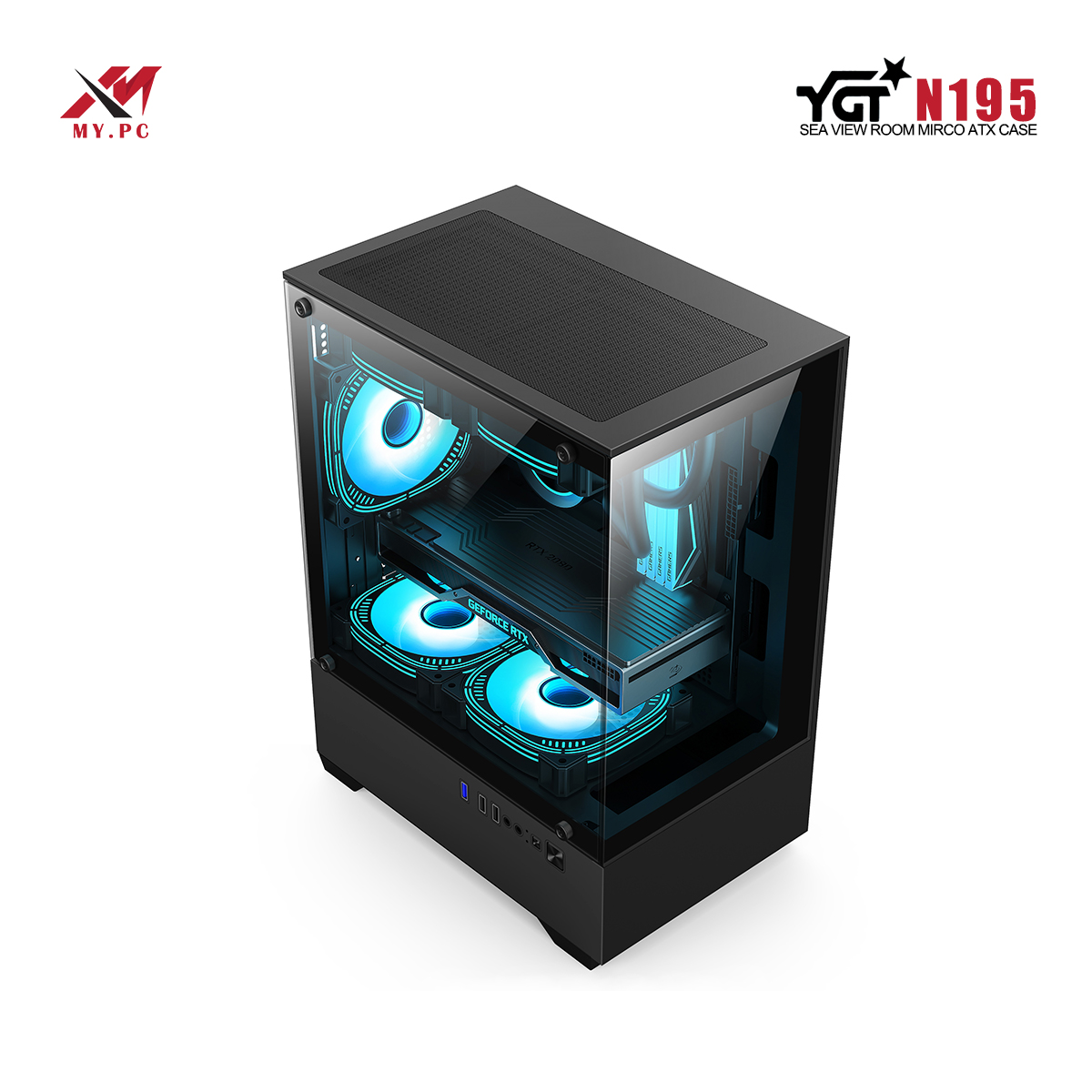 YGT N195 Sea View Room Chassis ITX/Micro ATX Black/White Gaming Case | Shopee Philippines