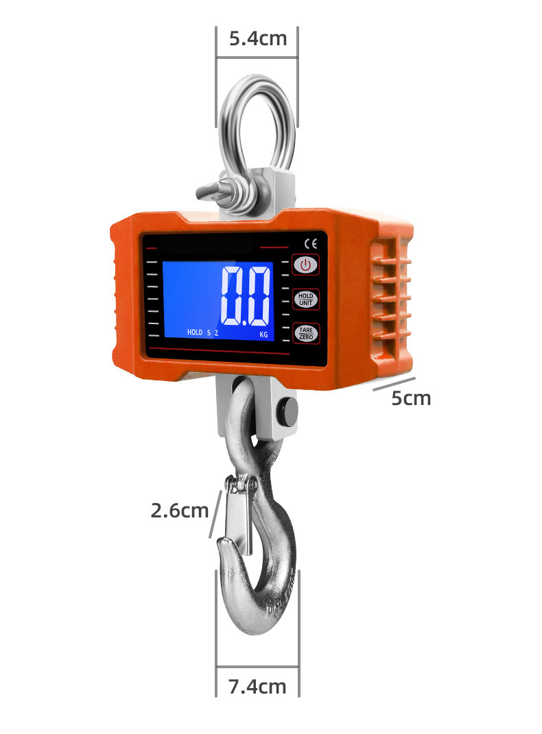 300-1500KG Mini Crane Scale Industrial Hook Hanging Weight Digital LCD ...