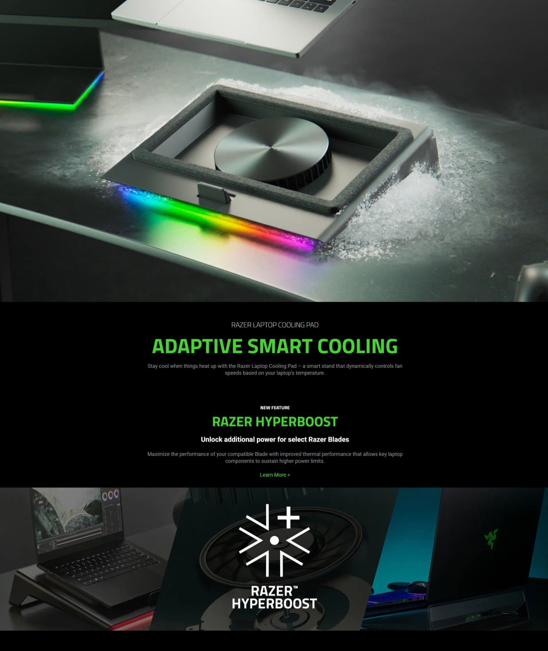Razer Laptop Cooling Pad - Adaptive Smart Cooling | Shopee Philippines
