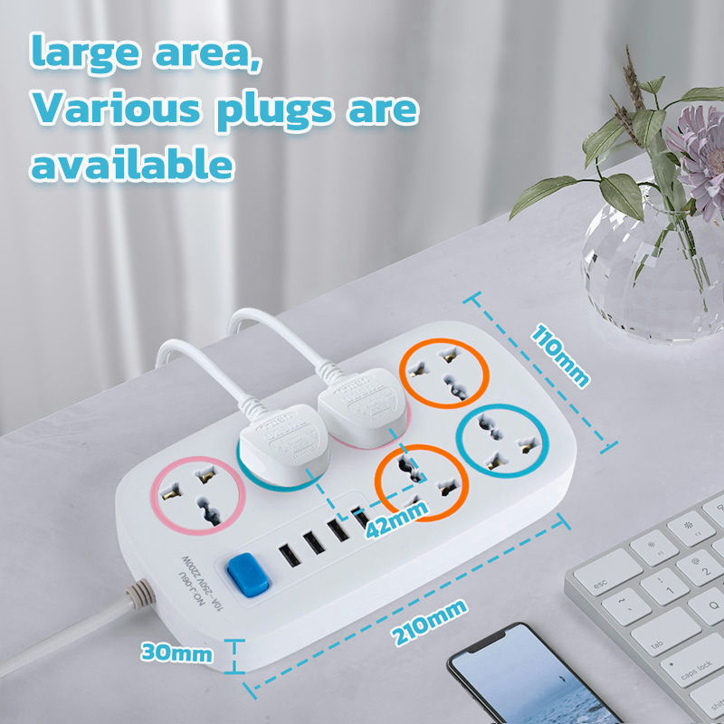 Power Socket Extension Socket Cable Moveable Multi Function Socket With
