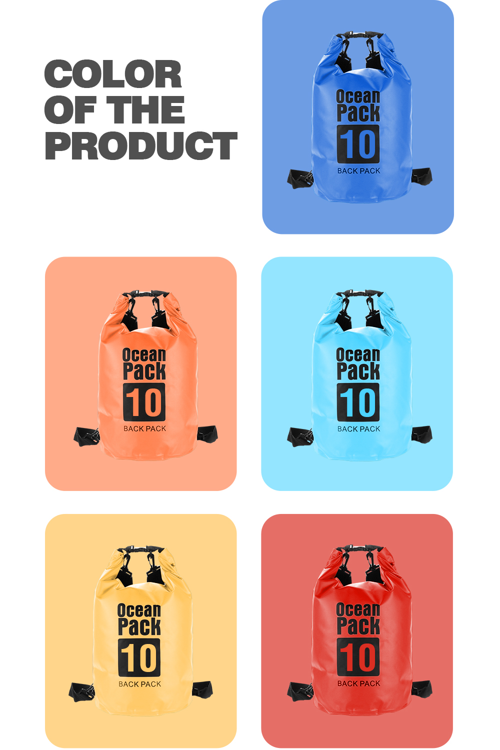 Ocean Pack Waterproof Dry Aqua Bag Outdoor Swimming Sling Shoulder ...