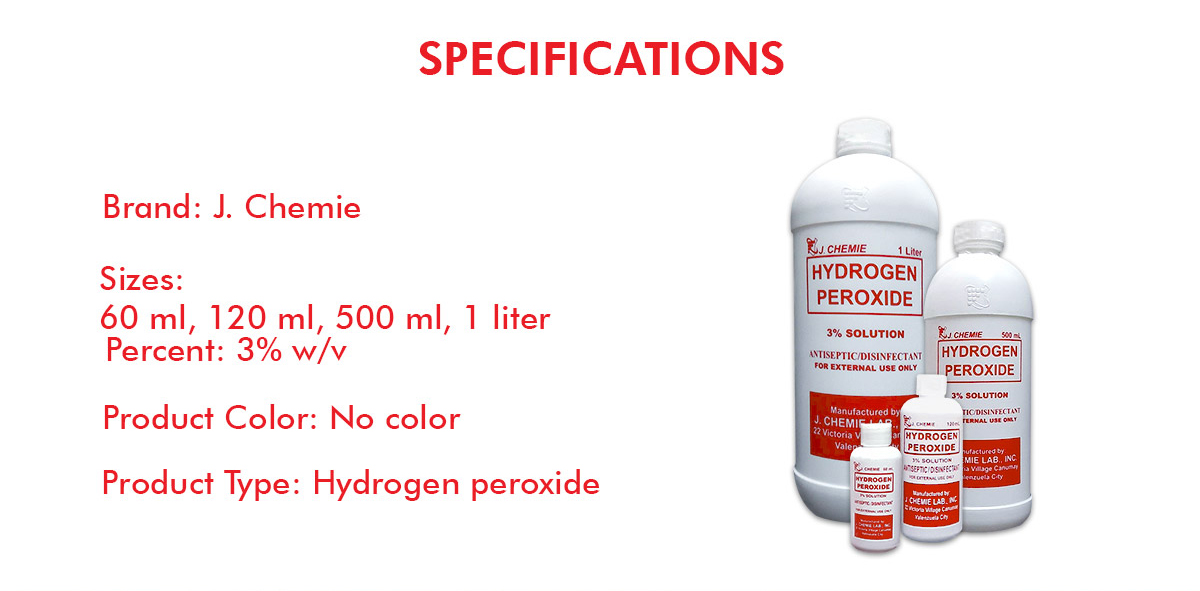 J. Chemie Hydrogen Peroxide Antiseptic | First Aid Disinfectant ...