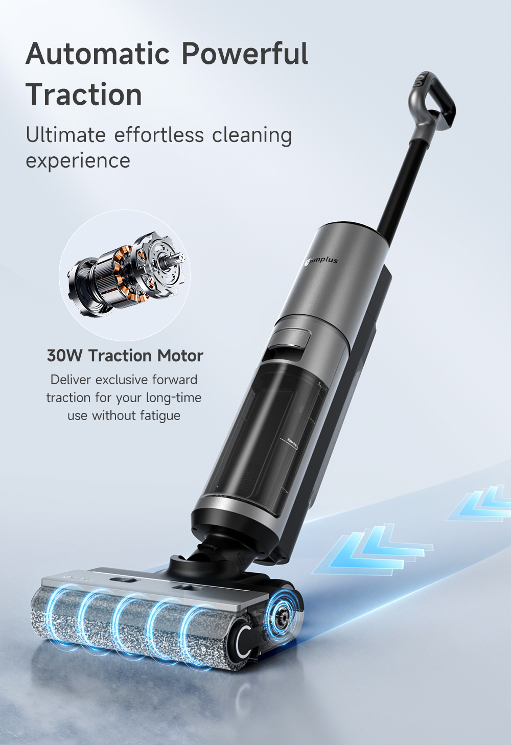 Simplus V2 Dry Vacuum Cleaner Handheld Cordless Vacuum Dual-Edge ...