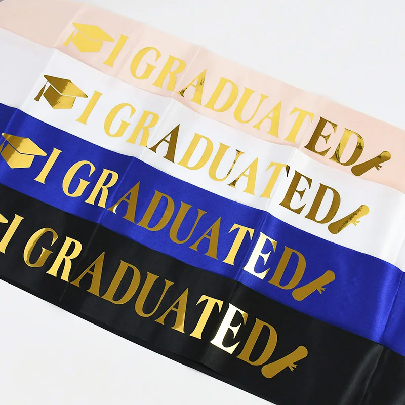 I GRADUATED Sash Graduation Belt Scarf Graduation Ceremony Party ...