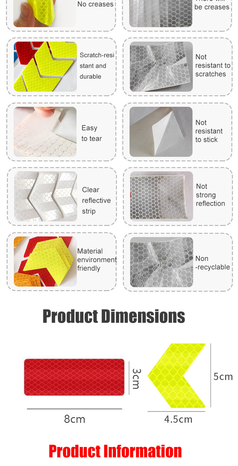 100pcs Reflective Sticker car Motorcycle reflectorized Helmet Shape ...