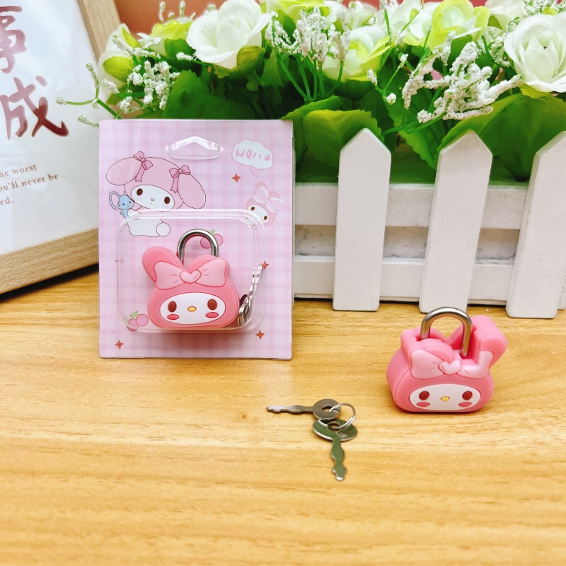 Sanrio Creative Cartoon Metal Mini Lock Cute Padlock With Keys Luggage ...