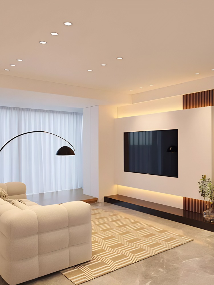 Pin Light LED Panel Light Tri-color Downlight Round Ceiling Light ...