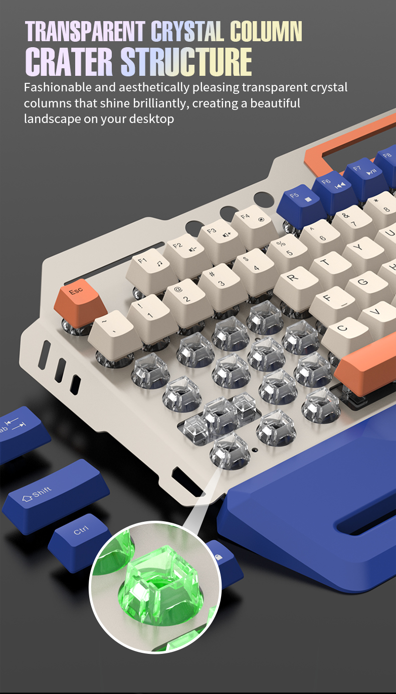 XUNFOX K90 keyboard 104 keys mechanical keyboard gaming keyboard and ...