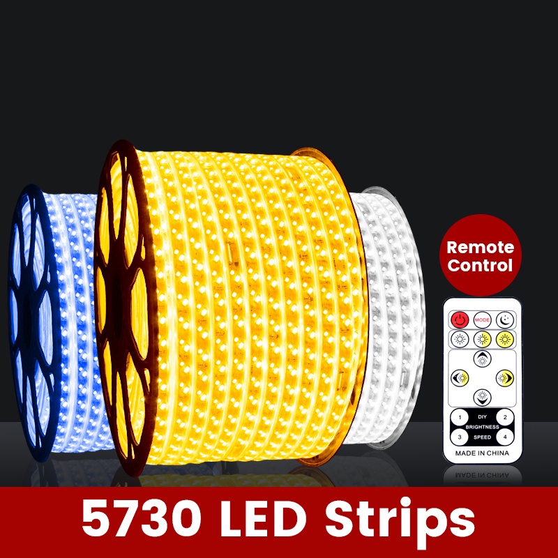 5M-30M Tri-Colors Remote Control Dimming LED strip Light Waterproof ...