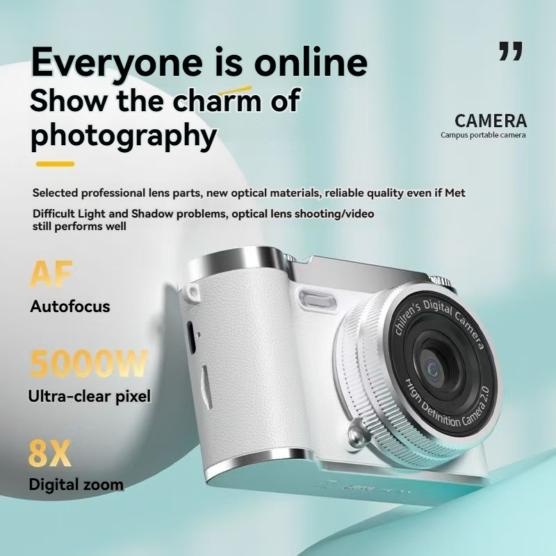 New CCD Digital Camera Selfie Student entry HD travel Camera Retro ...