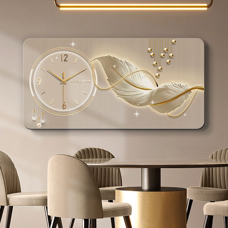 Aesthetics backdrop modern clocks mural home living room 3d wall ...