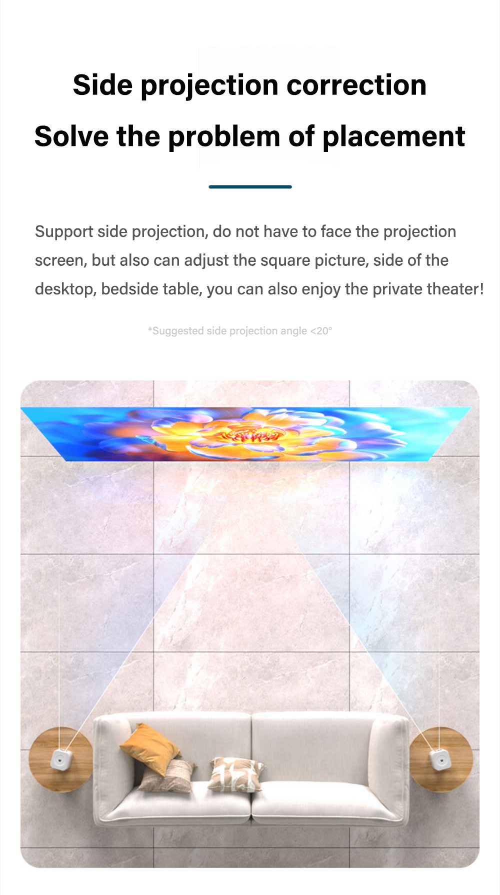 Autofocu ultra hd 11500 Lumen 4K mini projector for phone laptop with ...