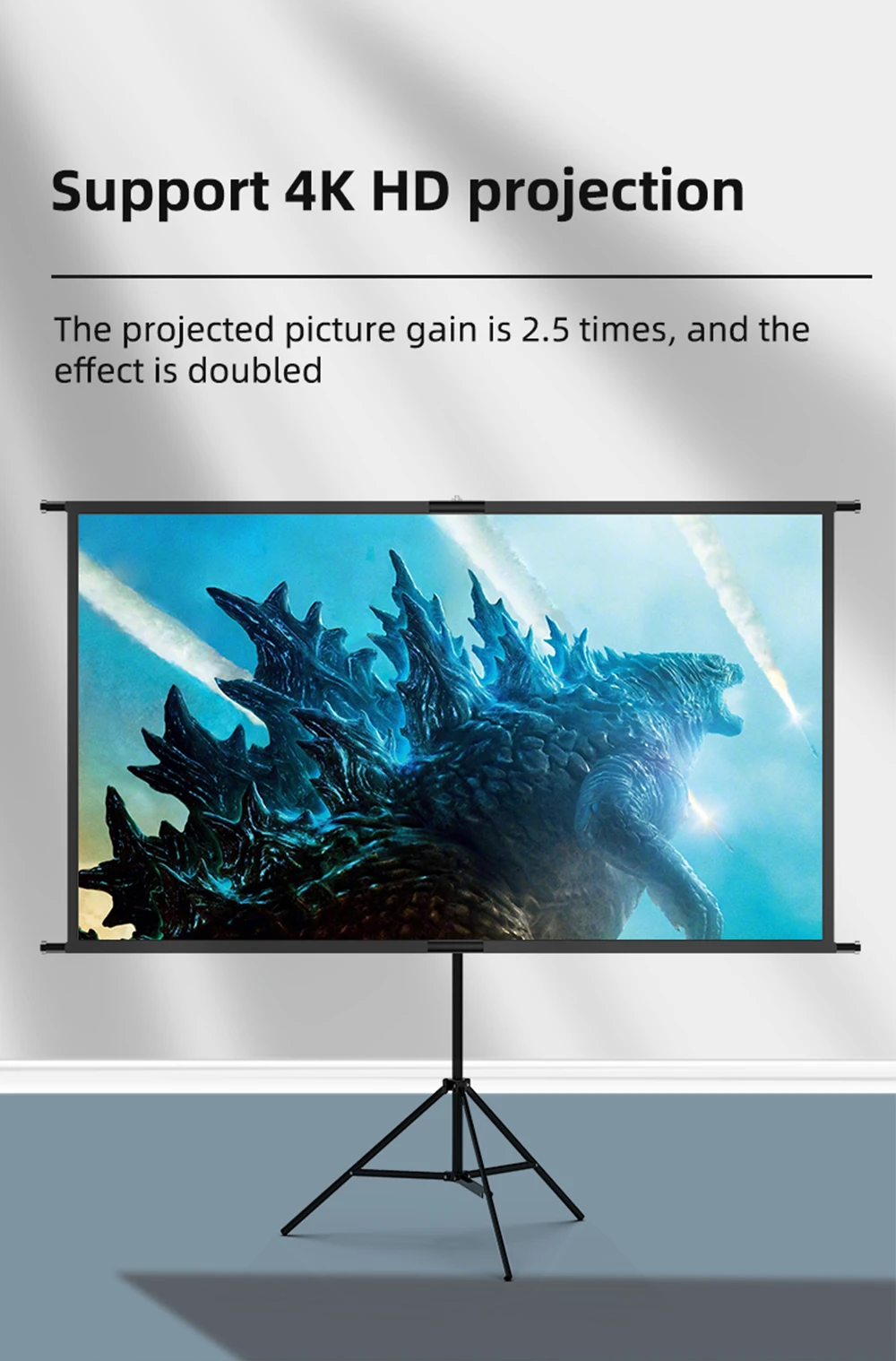 Glass Vivid HD projector screen with stand for outdoor white screen for ...