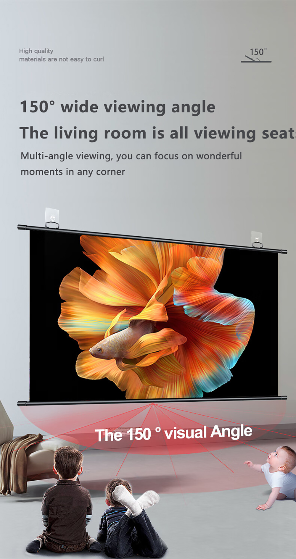 Glass Vivid HD projector screen with stand for outdoor white screen for ...