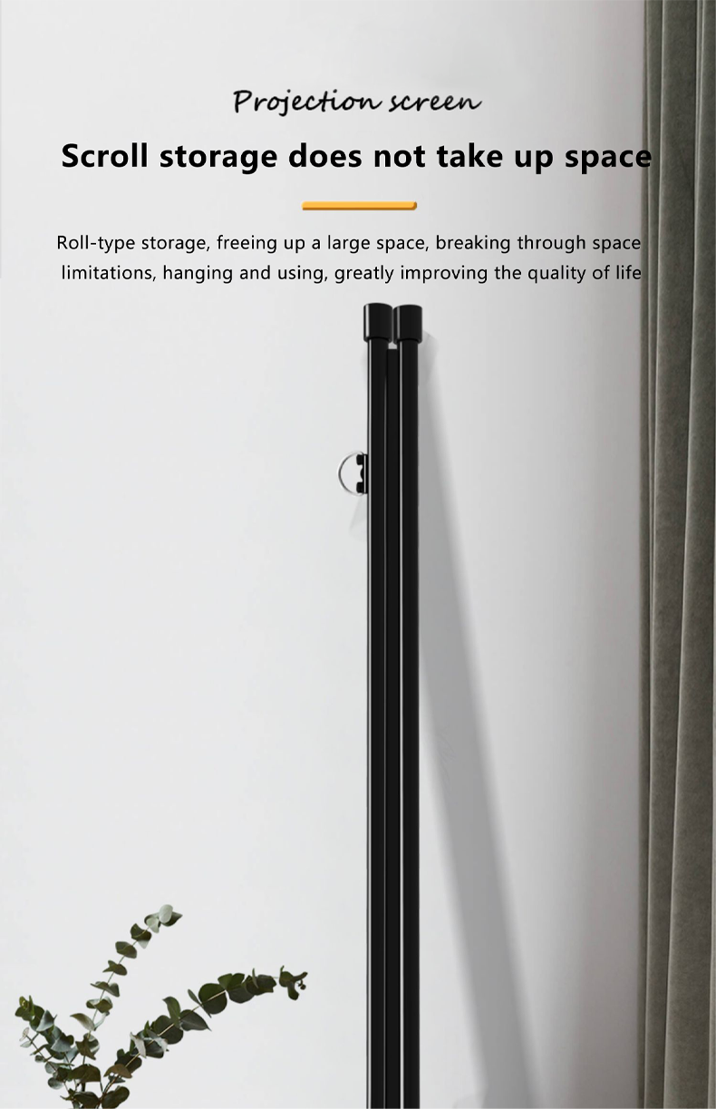 glass fibre white screen for projector pull down roll up projector ...