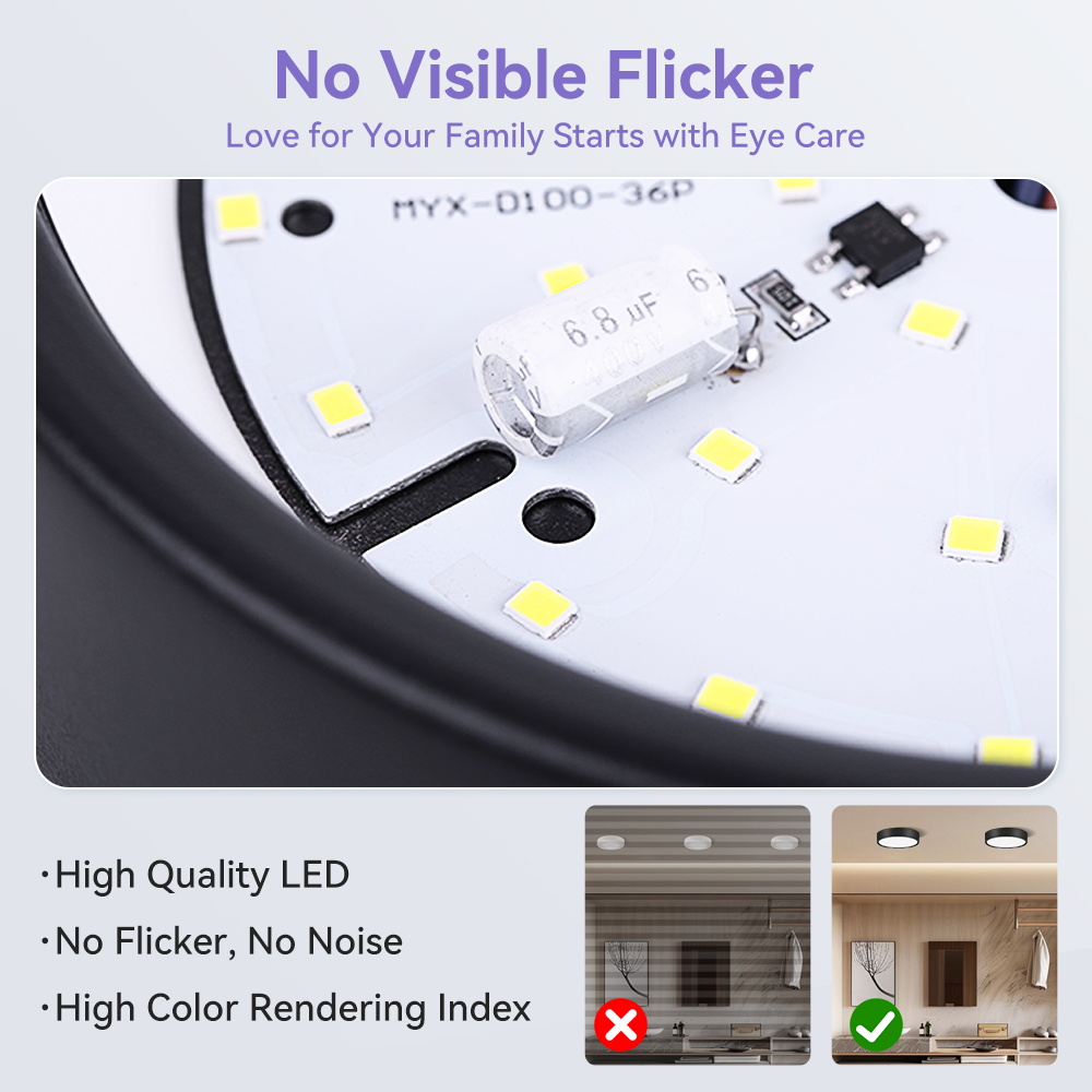 Led Pin Light Ceiling Lights Surface Mounted Downlight 3 Colors Panel ...
