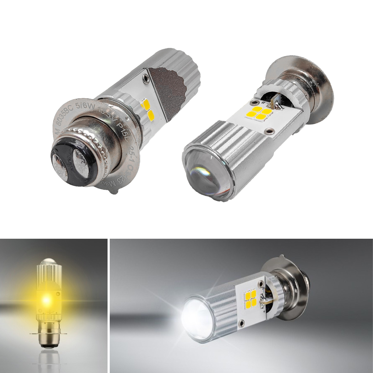 OSRAM T19 Motorcycle Headlight LED Bulbs SUPER BRIGHT LED DUAL BEAM ...