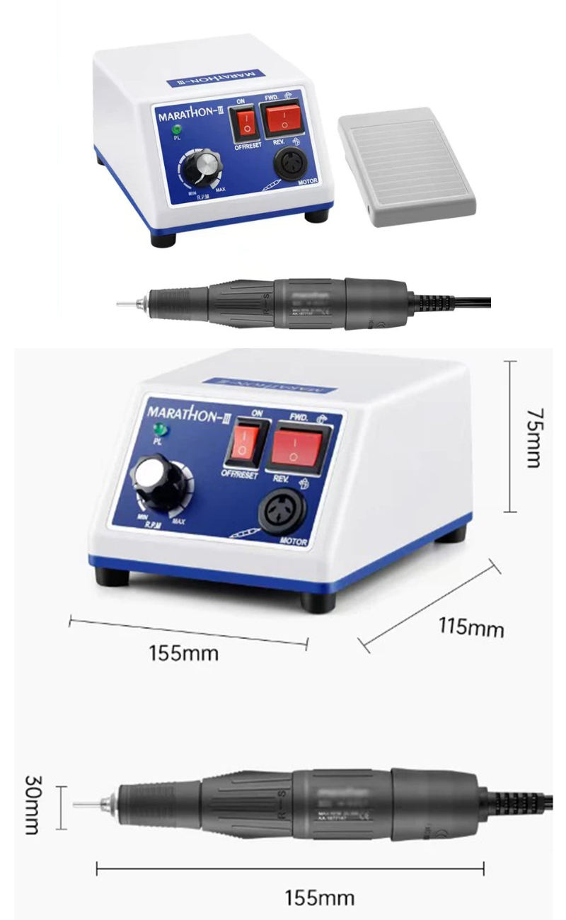 Dental Lab MARATHON Micromotor Machine N3 + E-Type Micro Motor Micromotor Polishing Handpiece ...