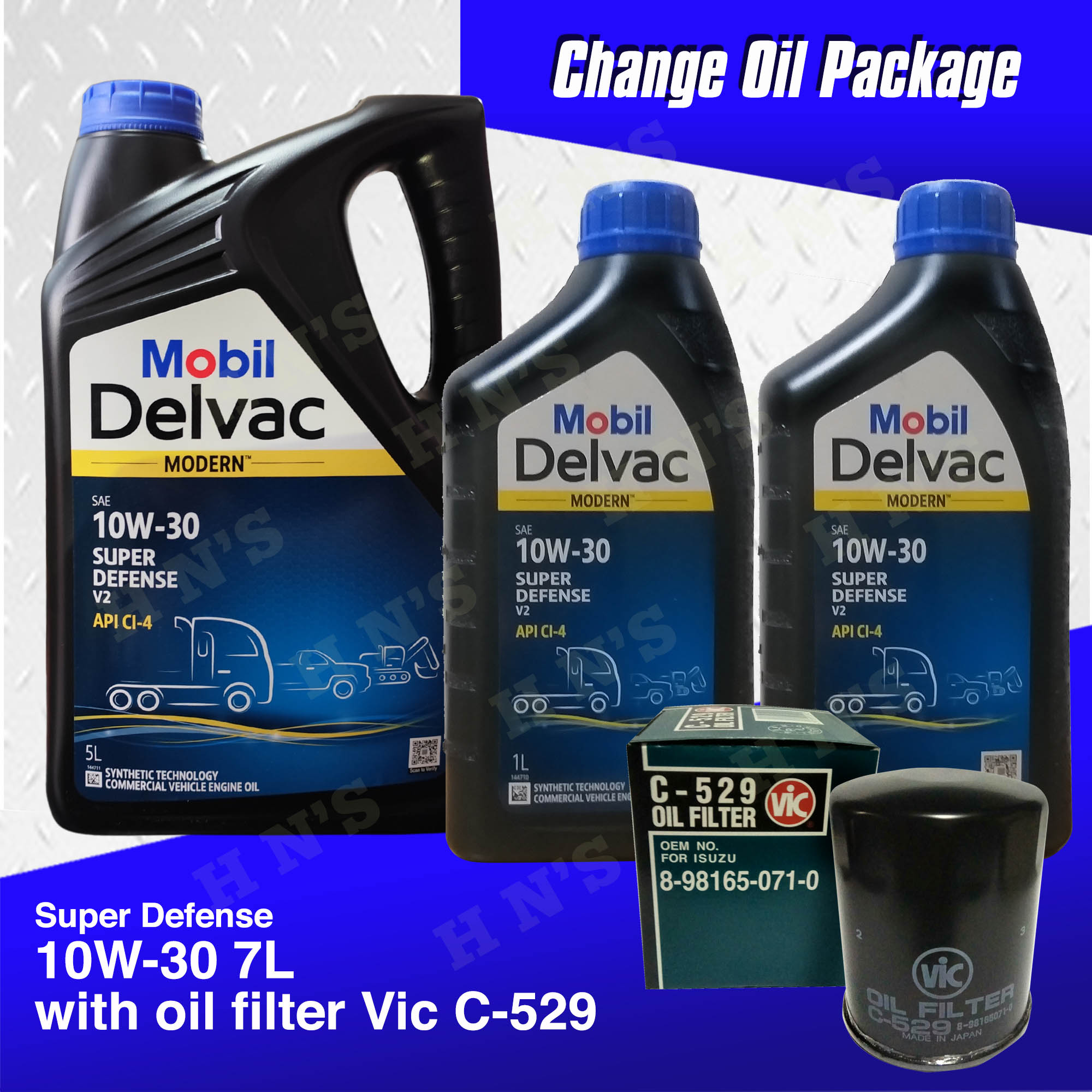 Mobil Delvac Super Defense 10W-30 Diesel Motor Oil Bundle for Isuzu D ...