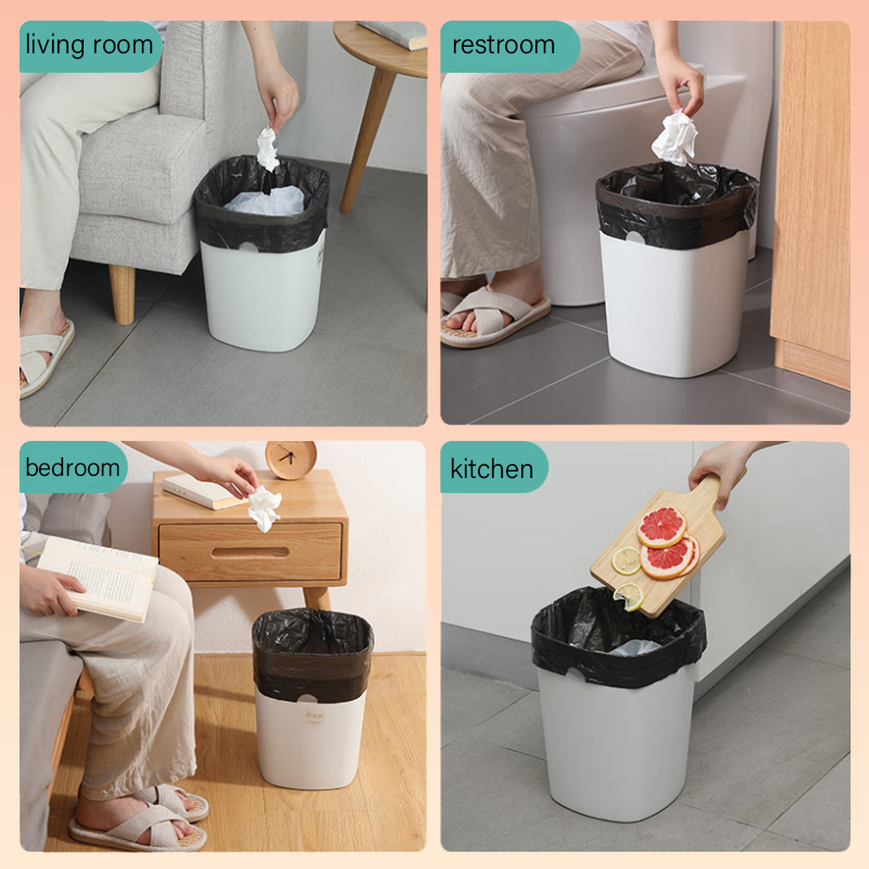 100PCS Thickend Garbage Bag Black Trash Bag Non Toxic Plastic Garbage ...