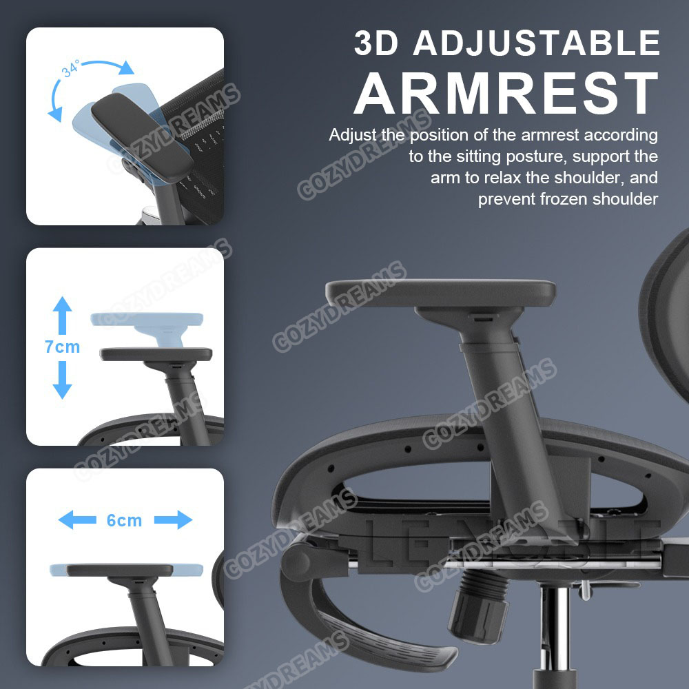 Ergonomic Office Chair Korean Computer Study Chair Gaming Chair Mesh ...