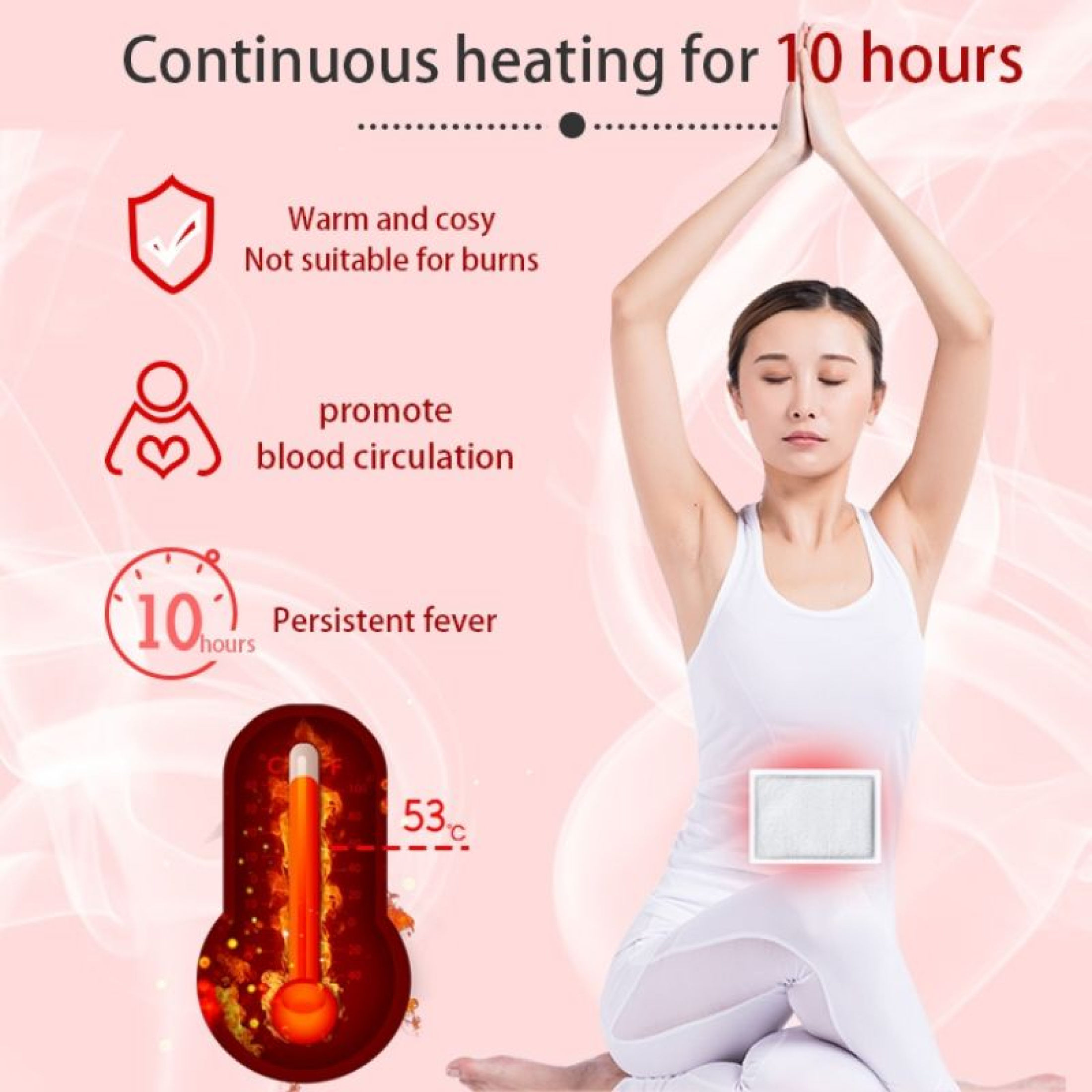 20PCS Menstrual Cramp Pain Relief Heat Patch Hot Compress Body Warmer ...