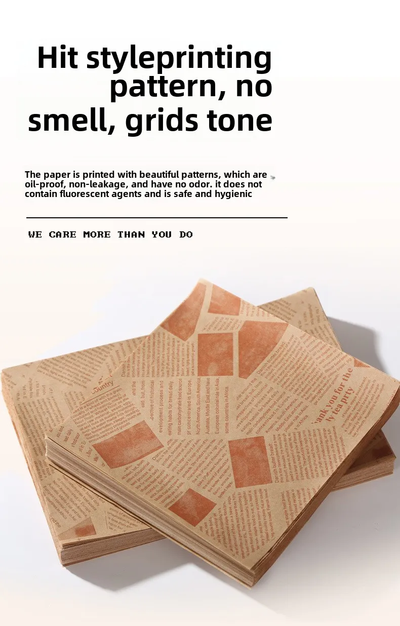 100pcs Greaseproof Food Paper/Food Liner-Burger Wax Paper Wrapper ...