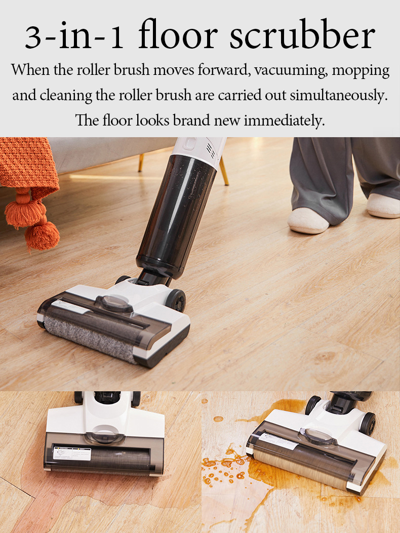 Tixx Roller Mop Vacuum Cleaner Wet and Dry Cordless Led Display With ...